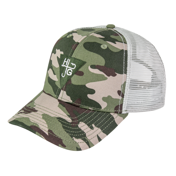 Camo High-Crown Trucker Hat | Hook+Gaff